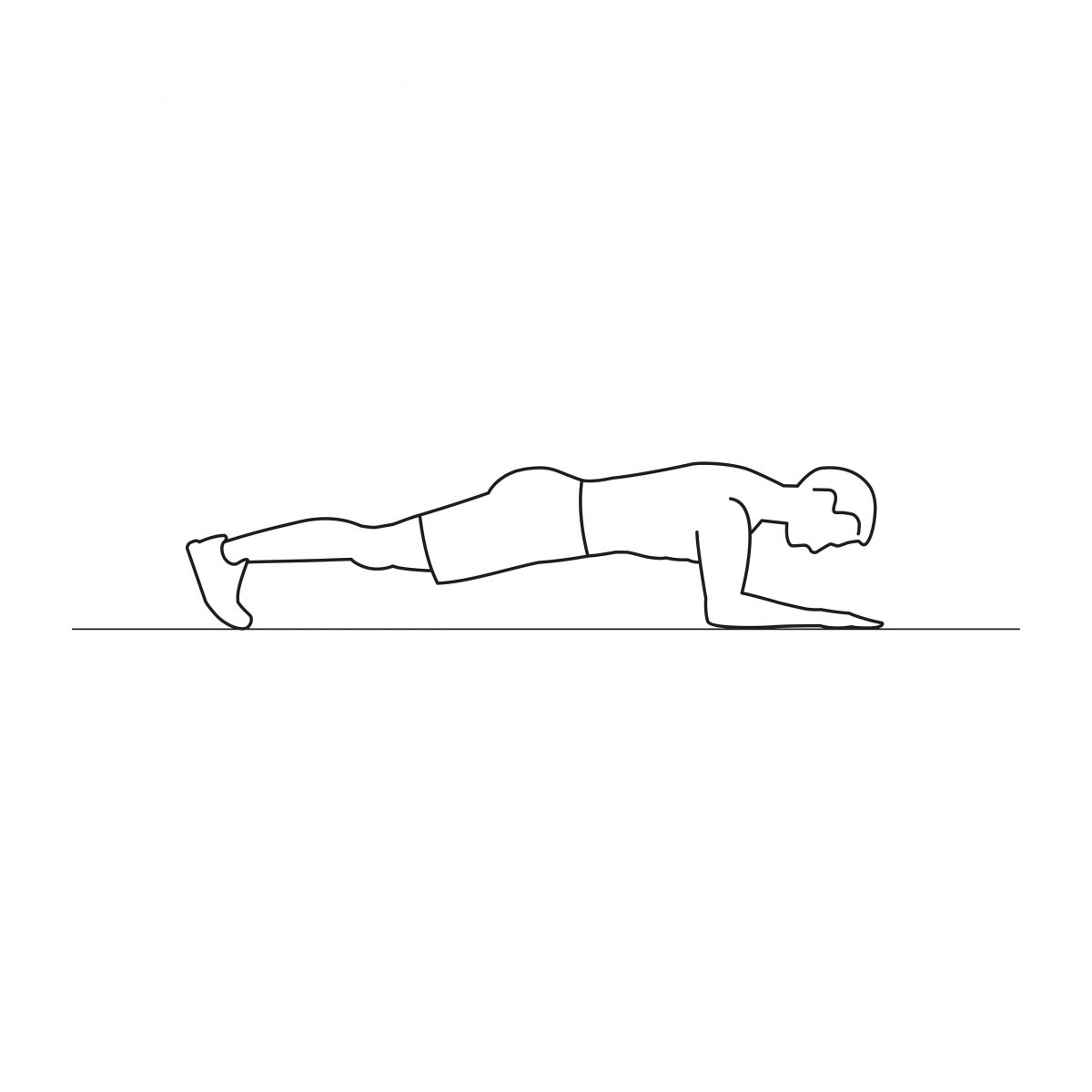 Fitness Vector Illustration: Elbow Plank Workout – Stockhype